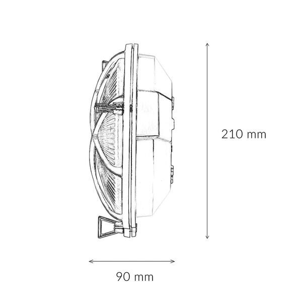 Außenlampe Weiß Messing Glas Ø 21 cm E27 IP64 SERIFOS Leuchte