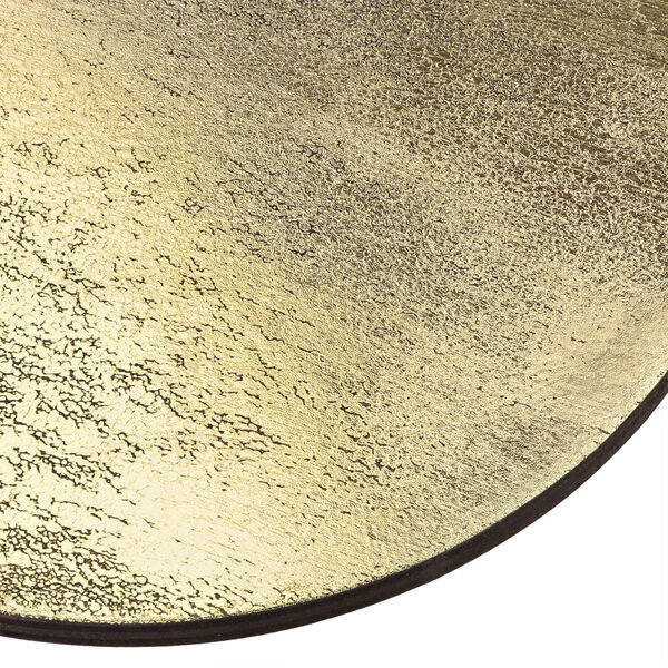 LED Wandlampe flach Ø 35 cm in Gold 3000 K 160 lm Holz Leuchte