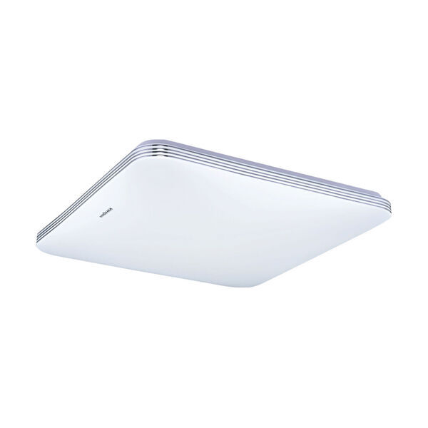 Weiße Deckenlampe LED IP44 28 cm breit 4000 K Bad Leuchte