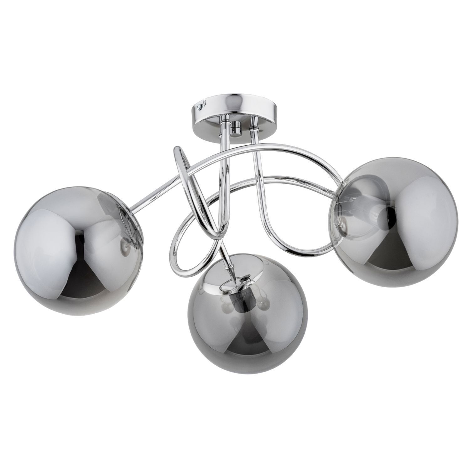 Deckenleuchte Rauchglas Grau