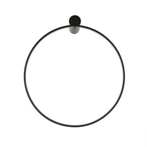 LED Wandlampe Schwarz 3000 K Ring Ø 45 cm Modern Leuchte