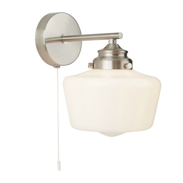 Badlampe Wand IP44 Schwarz matt Klar E27 mit Schalter Leuchte